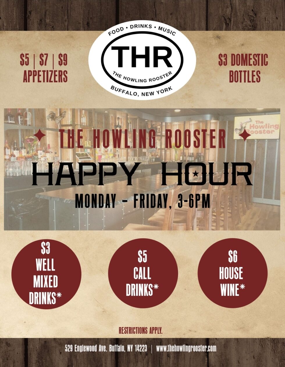 The Howling Rooster - 529 Englewood Ave. Buffalo (Tonawanda)